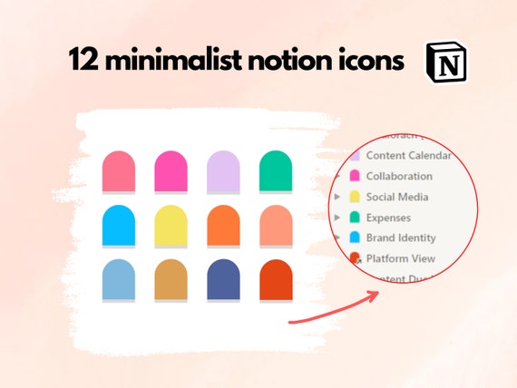 Notion Icons Digital Sticker Pack PNG for Life Planner - Etsy Canada