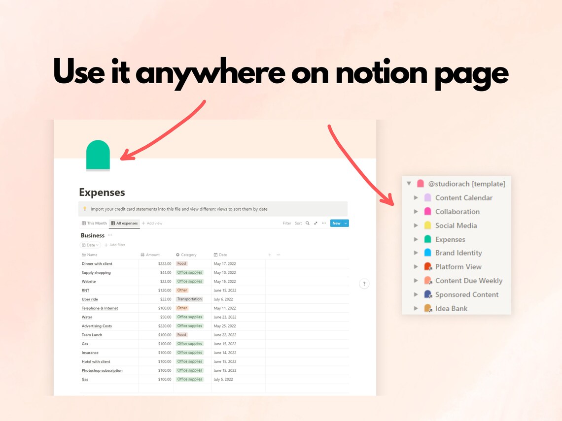 Notion Icons | Digital Sticker Pack PNG for Life Planner, Notion ...