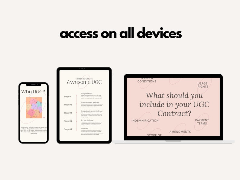 UGC Creator Bundle: UGC Contract Portfolio Email Pitch - Etsy
