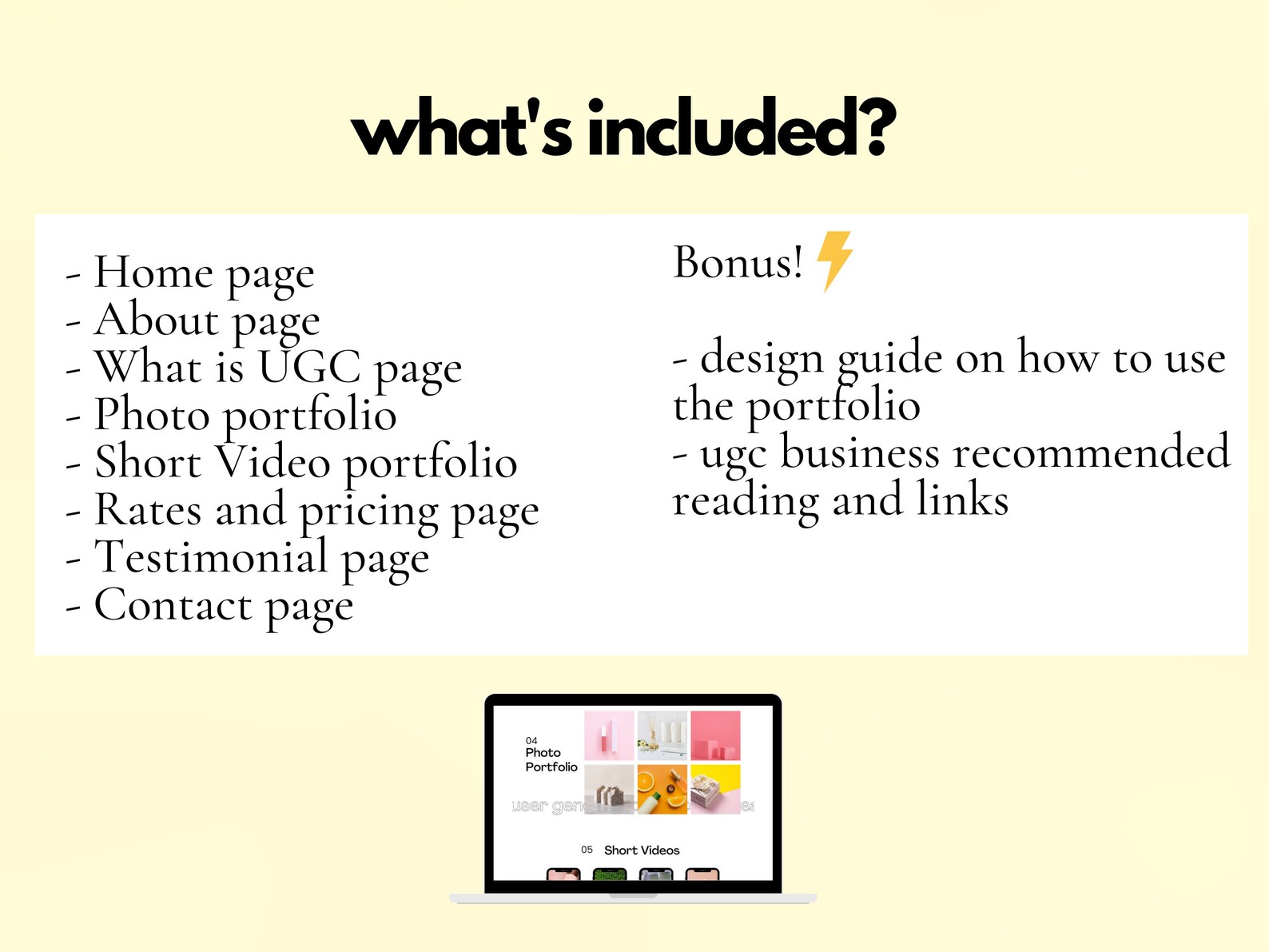 UGC Creator Portfolio Template | User Generated Content Media Kit | UGC ...