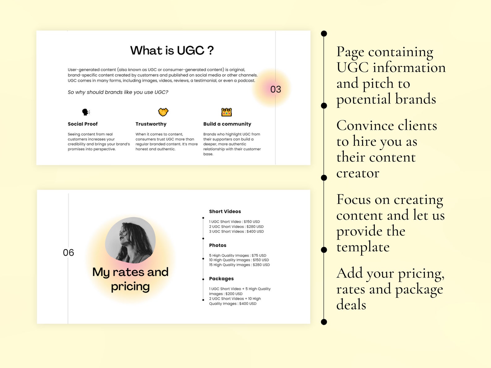 UGC Creator Portfolio Template | User Generated Content Media Kit | UGC ...