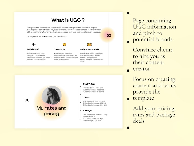 UGC Creator Portfolio Template | User Generated Content Media Kit | UGC ...