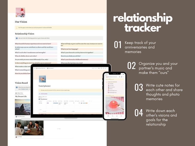 Relationship Notion Template | Long Distance Relationship Tracker ...