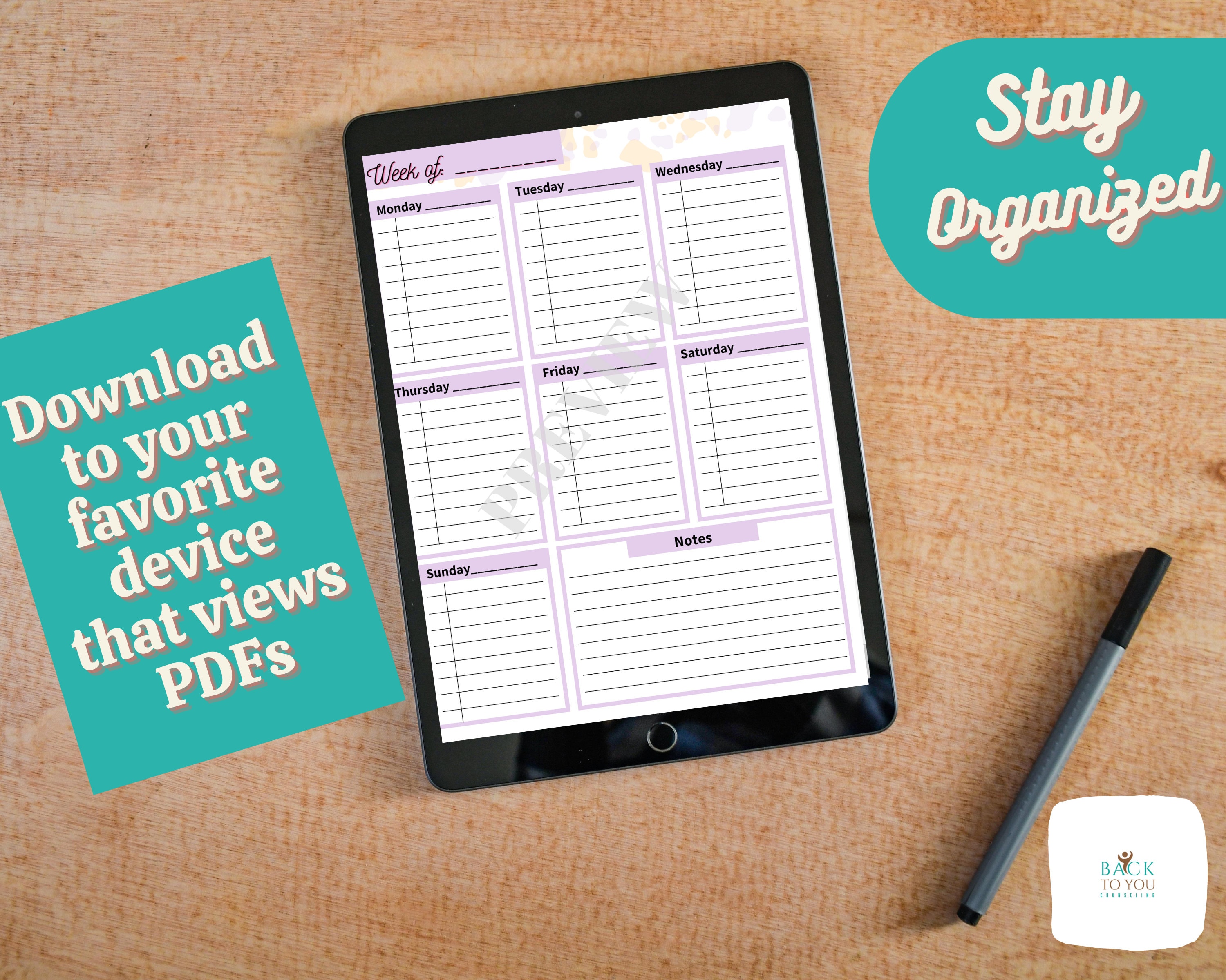 Weekly List Tracker Planner Template Printable - Etsy