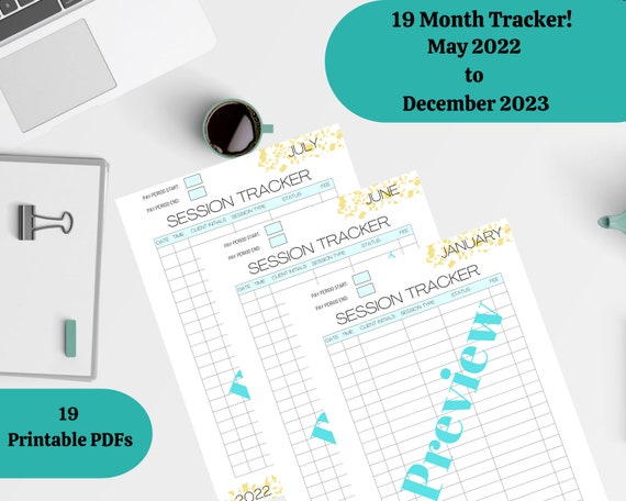 Session Tracker for Mental Health Therapists and Social | Etsy