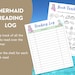 Mermaid Reading Log: Kids' Summer Book Tracker (PDF) - Etsy
