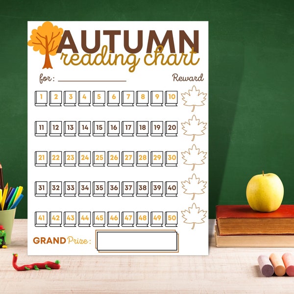 Daily Reading Chart for Kids - Etsy