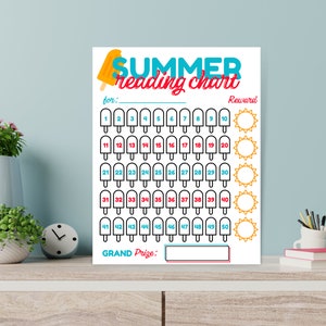 Summer Ice Pop Reading Chart | Reading Reward Chart | Summer Reading ...