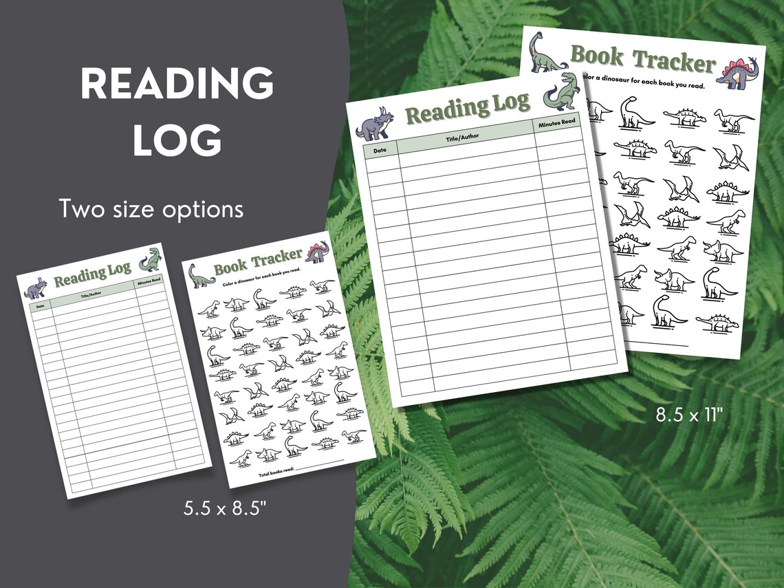 Dinosaur Reading Log | Kids Reading Log | Summer Reading Chart ...
