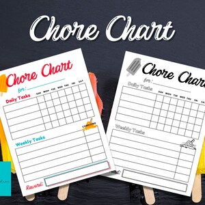 Kids Chore Chart | Summer Chore List | Chore Chart for Kids ...