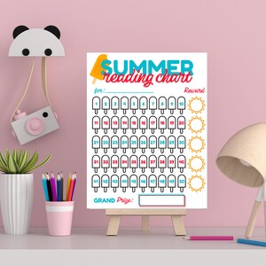 Summer Ice Pop Reading Chart | Reading Reward Chart | Summer Reading ...