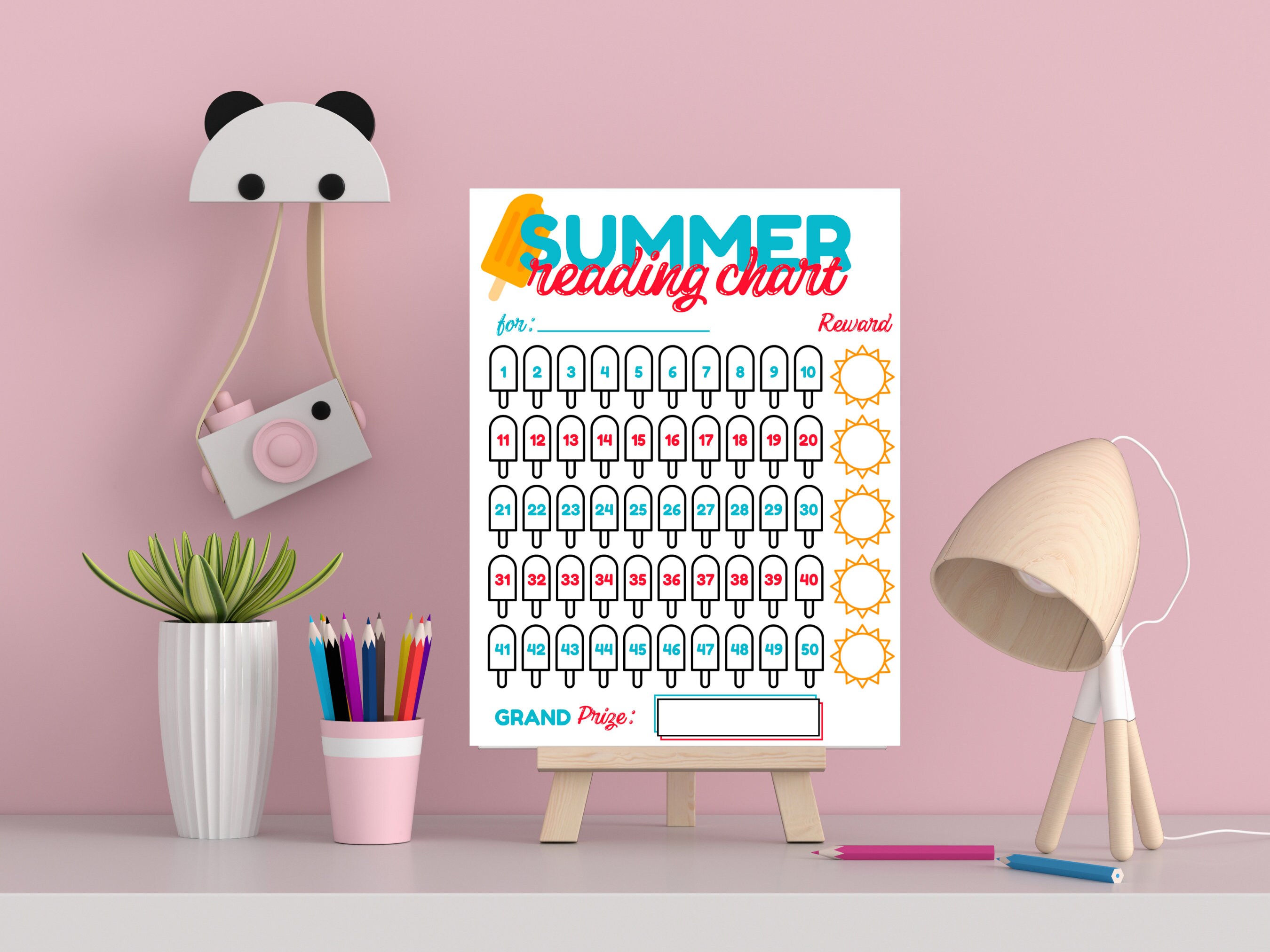 Summer Ice Pop Reading Chart for Kids | Reward Tracker (PDF) - Etsy