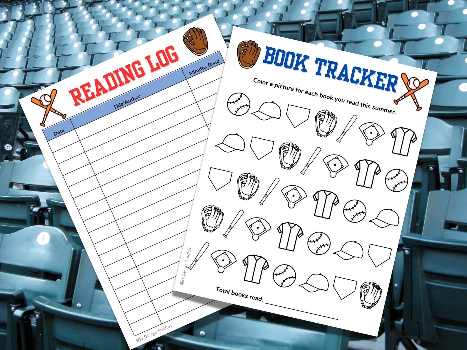 Baseball Reading Log | Kids Reading Log | Summer Reading Chart ...