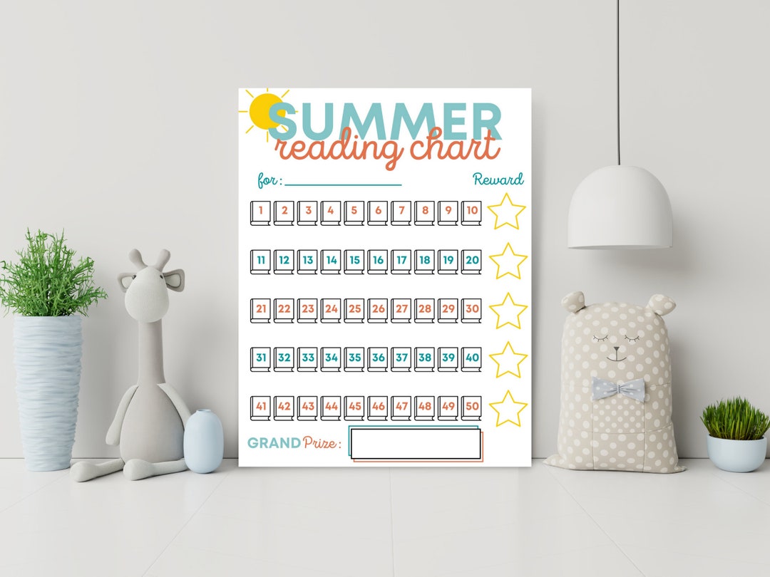 Summer Sun Reading Chart | Summer Reading Reward Chart | Summer Reading ...