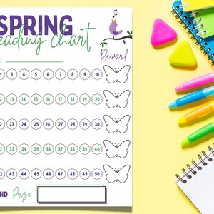 Spring Bird Reading Chart | Spring Reading Reward Chart | Spring ...