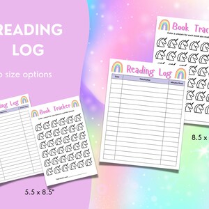 Unicorn Reading Log | Kids Reading Log | Summer Reading Tracker | Book ...