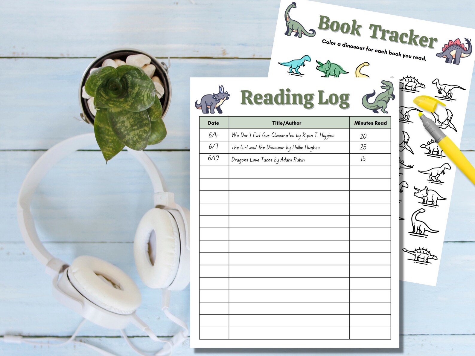 Dinosaur Reading Log | Kids Reading Log | Summer Reading Chart ...