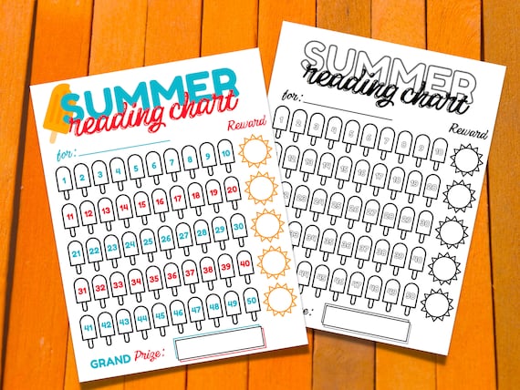 Summer Ice Pop Reading Chart Reading Reward Chart Summer - Etsy