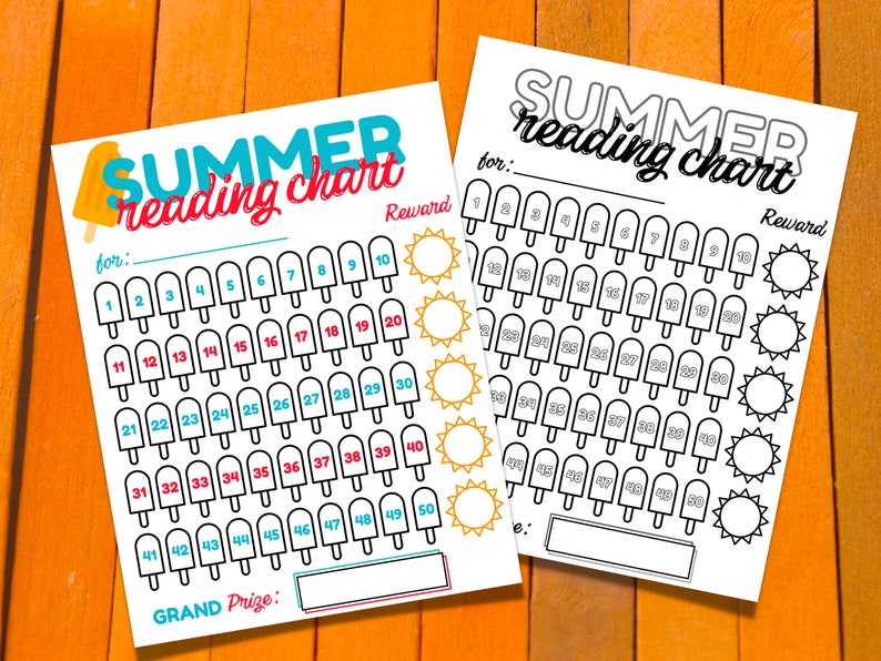 Summer Ice Pop Reading Chart | Reading Reward Chart | Summer Reading ...