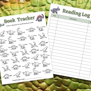 Dinosaur Reading Log: Kids' Summer Book Tracker (PDF) - Etsy