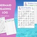 Mermaid Reading Log: Kids' Summer Book Tracker (PDF) - Etsy