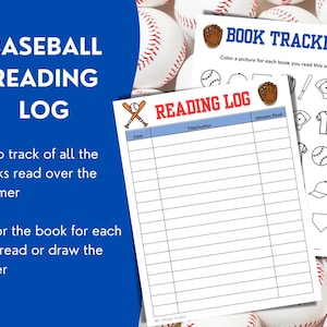 Baseball Reading Log | Kids Reading Log | Summer Reading Chart ...