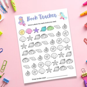Mermaid Reading Log | Kids Reading Log | Summer Reading Tracker ...