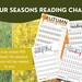 Four Seasons Reading Charts | Reading Reward Chart | Seasonal Reading ...
