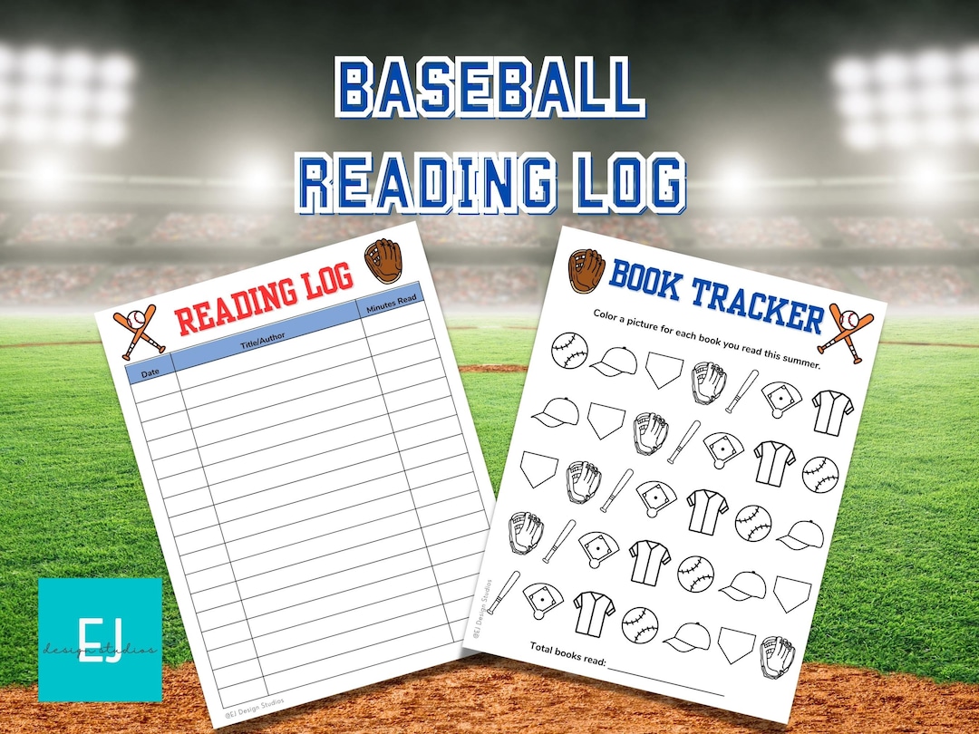 Baseball Reading Log | Kids Reading Log | Summer Reading Chart ...