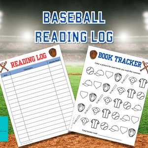 Baseball Reading Log | Kids Reading Log | Summer Reading Chart ...