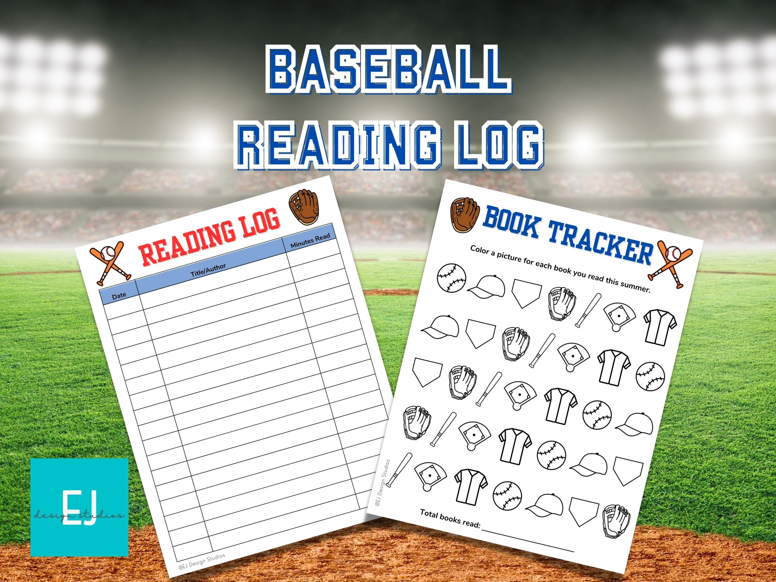 Baseball Reading Log | Kids Reading Log | Summer Reading Chart ...