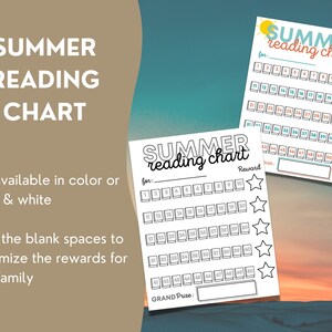 Sun Reading Chart | Summer Reading Reward Chart | Summer Reading Log ...