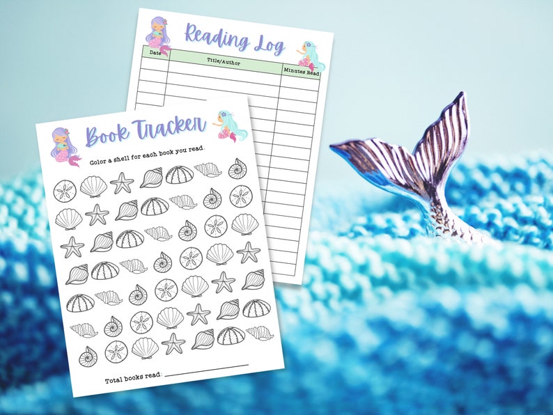 Mermaid Reading Log | Kids Reading Log | Summer Reading Tracker ...