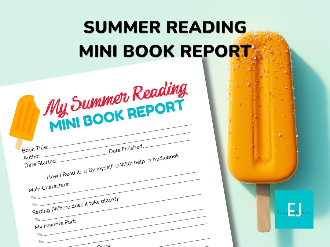 Summer Reading Book Report: Kids Printable Worksheet (PDF) - Etsy