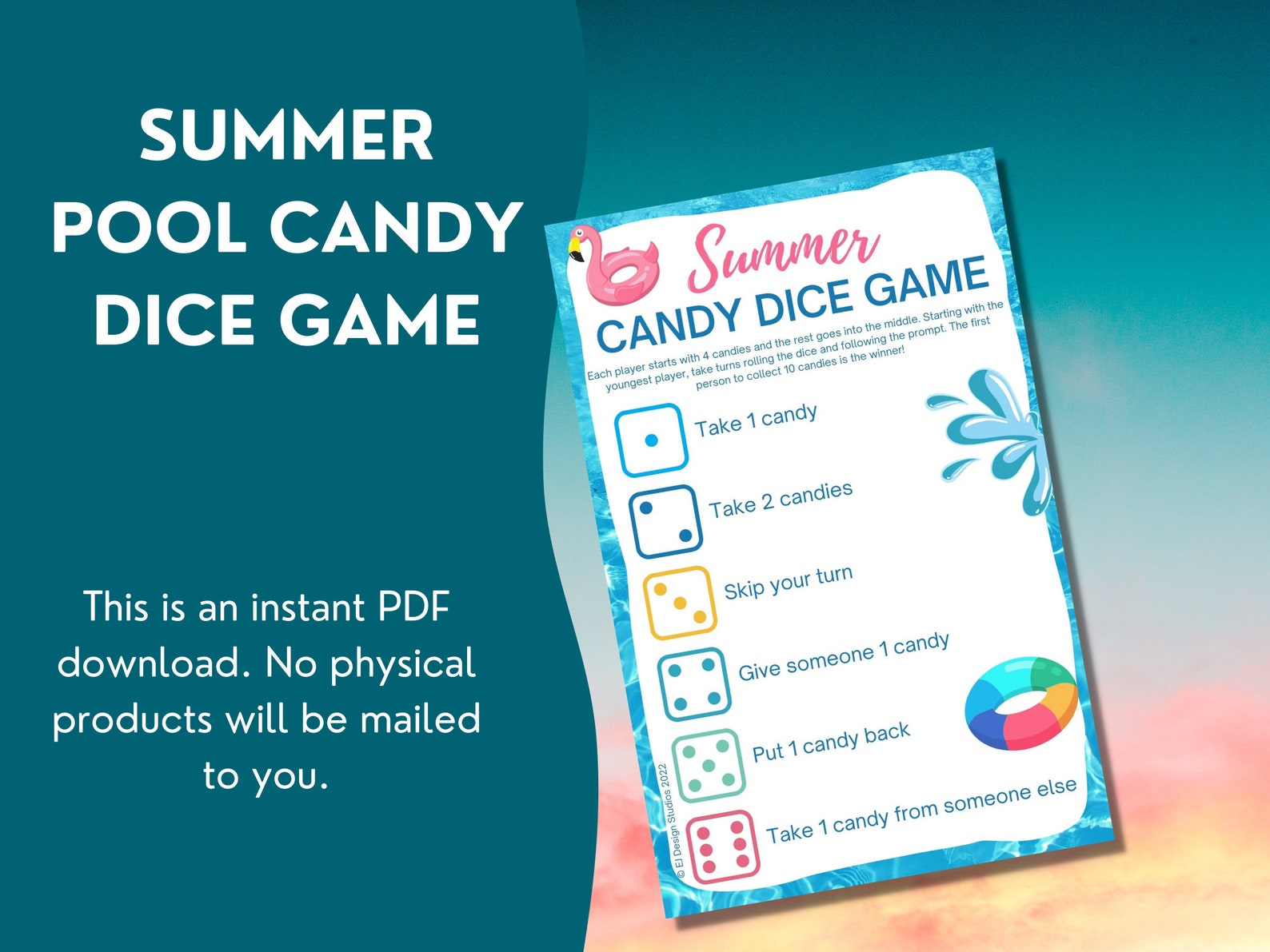 Candy Dice Game | Party Game | Kid's Party Game | Candy Game | Birthday ...