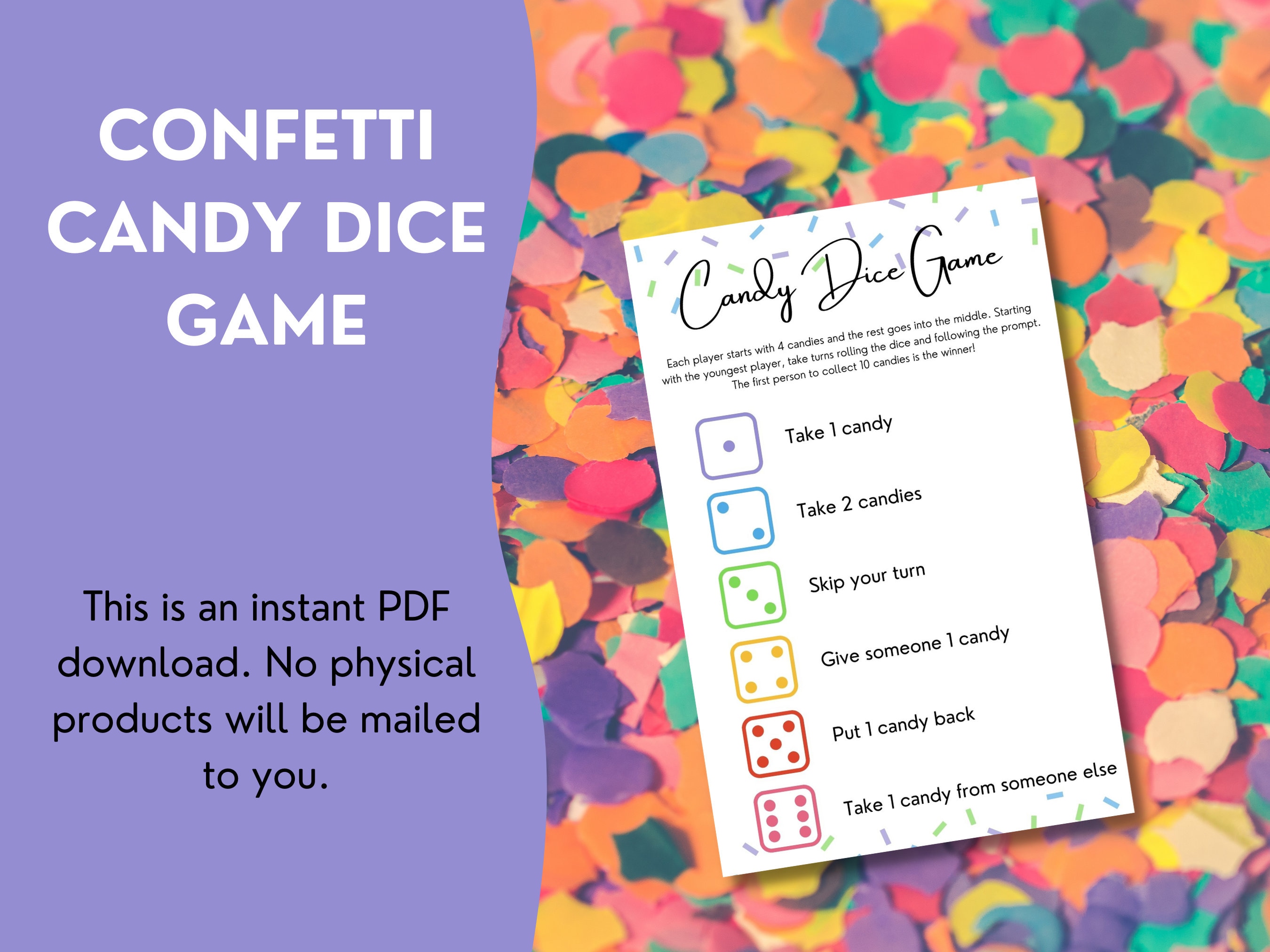 Candy Dice Game | Party Game | Kid's Party Game | Candy Game | Birthday ...