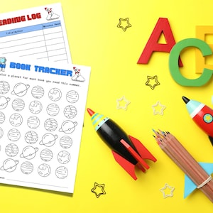 Outer Space Kids Reading Log: Summer Book Tracker (PDF) - Etsy