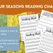 Four Seasons Reading Charts | Reading Reward Chart | Seasonal Reading ...