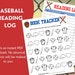 Baseball Reading Log | Kids Reading Log | Summer Reading Chart ...