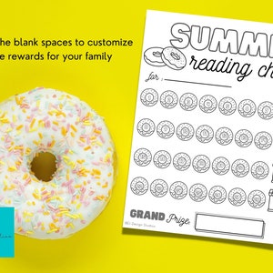 Summer Donut Reading Chart | Reading Reward Chart | Summer Reading Log ...