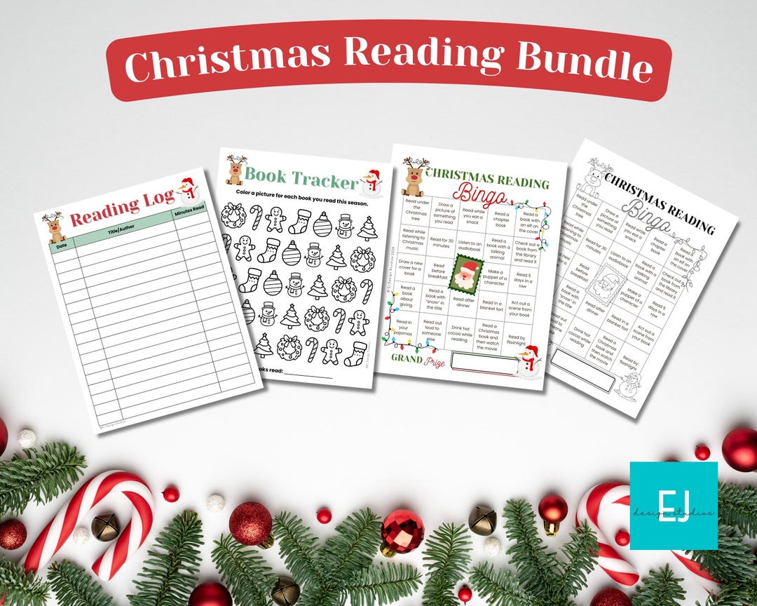 Christmas Reading Bundle for Kids: Bingo, Log, Tracker (printable) - Etsy