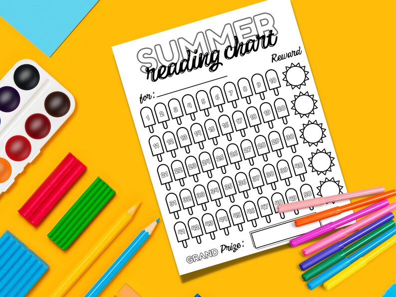 Summer Ice Pop Reading Chart | Reading Reward Chart | Summer Reading ...