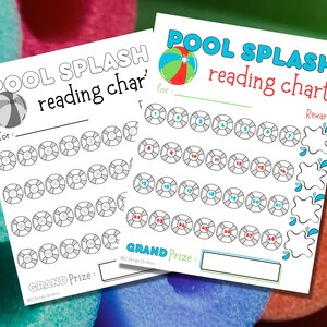 Pool Splash Summer Reading Log Kids Reading Log Reading Reward Chart ...