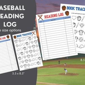 Baseball Reading Log | Kids Reading Log | Summer Reading Chart ...