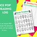 Ice Pop Reading Log | Kids Reading Log | Summer Reading Tracker | Book ...