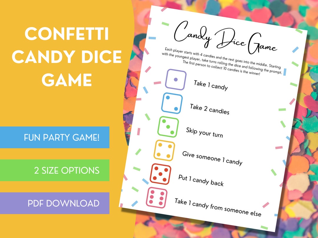 Candy Dice Game | Party Game | Kid's Party Game | Candy Game | Birthday ...