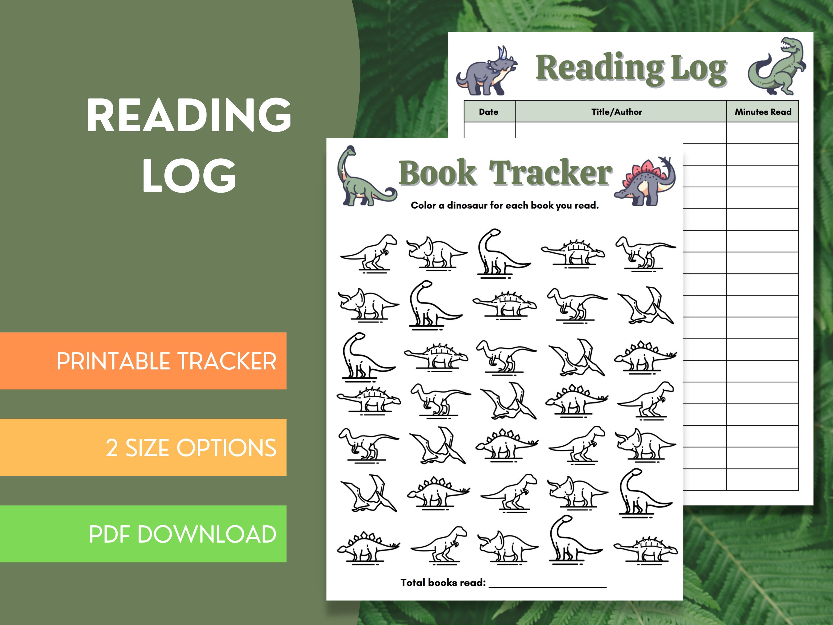 Dinosaur Reading Log | Kids Reading Log | Summer Reading Chart ...