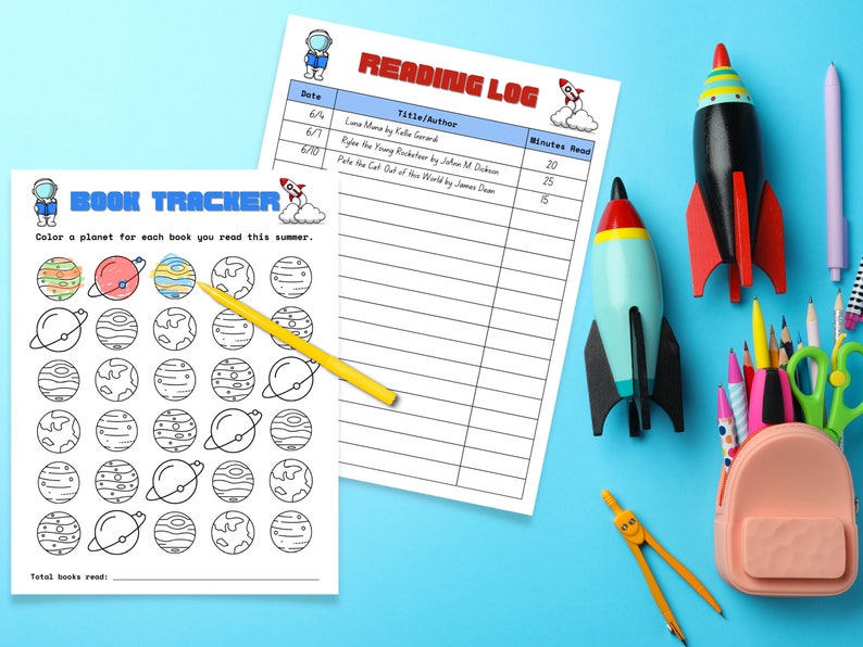 Outer Space Reading Log | Kids Reading Log | Summer Reading Chart ...