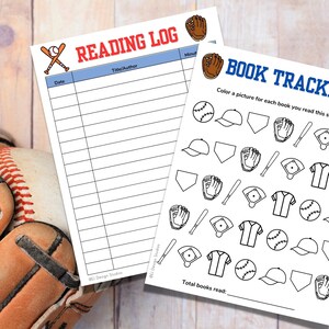 Baseball Reading Log | Kids Reading Log | Summer Reading Chart ...