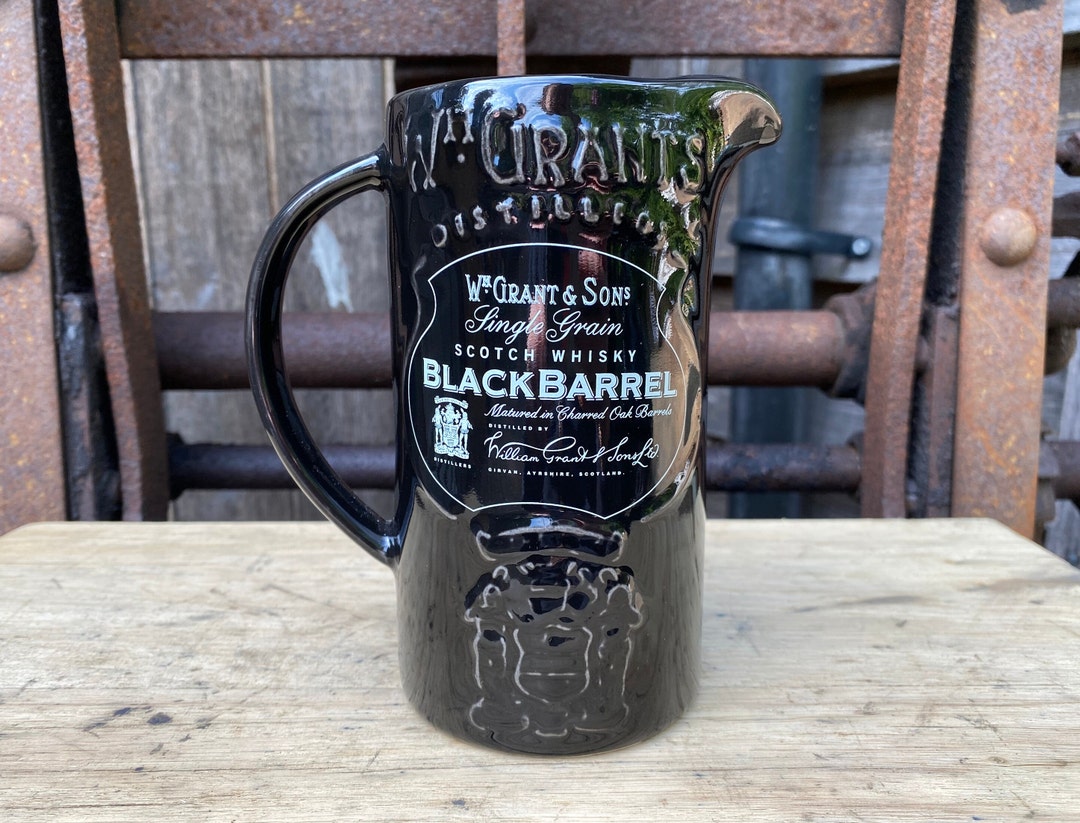 Scotch Whisky Water Jug - WH Grant & Sons - Black Barrel Single Grain ...